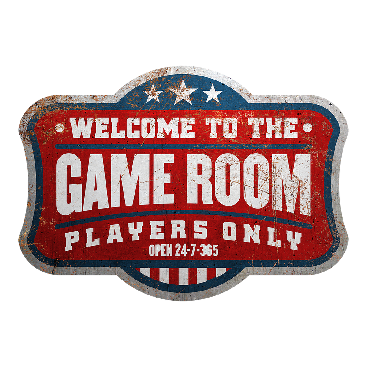 Welcome To The Game Room - Metallskilt - RETRONORGE.NO